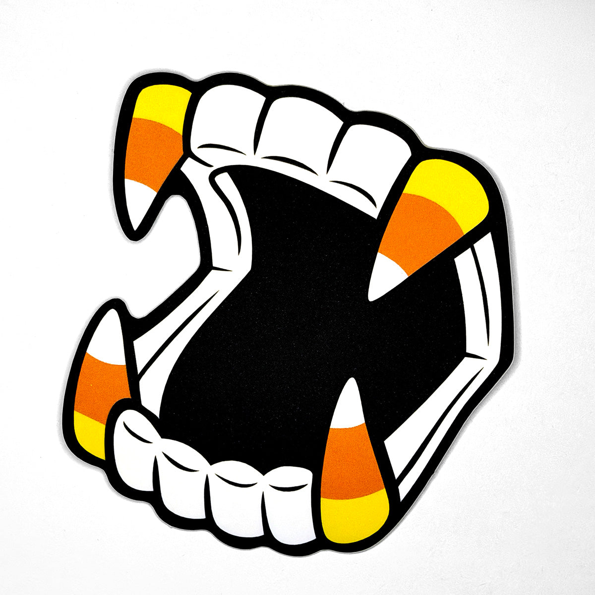Candy Corn Fangs Sticker – Zombie Pumpkins
